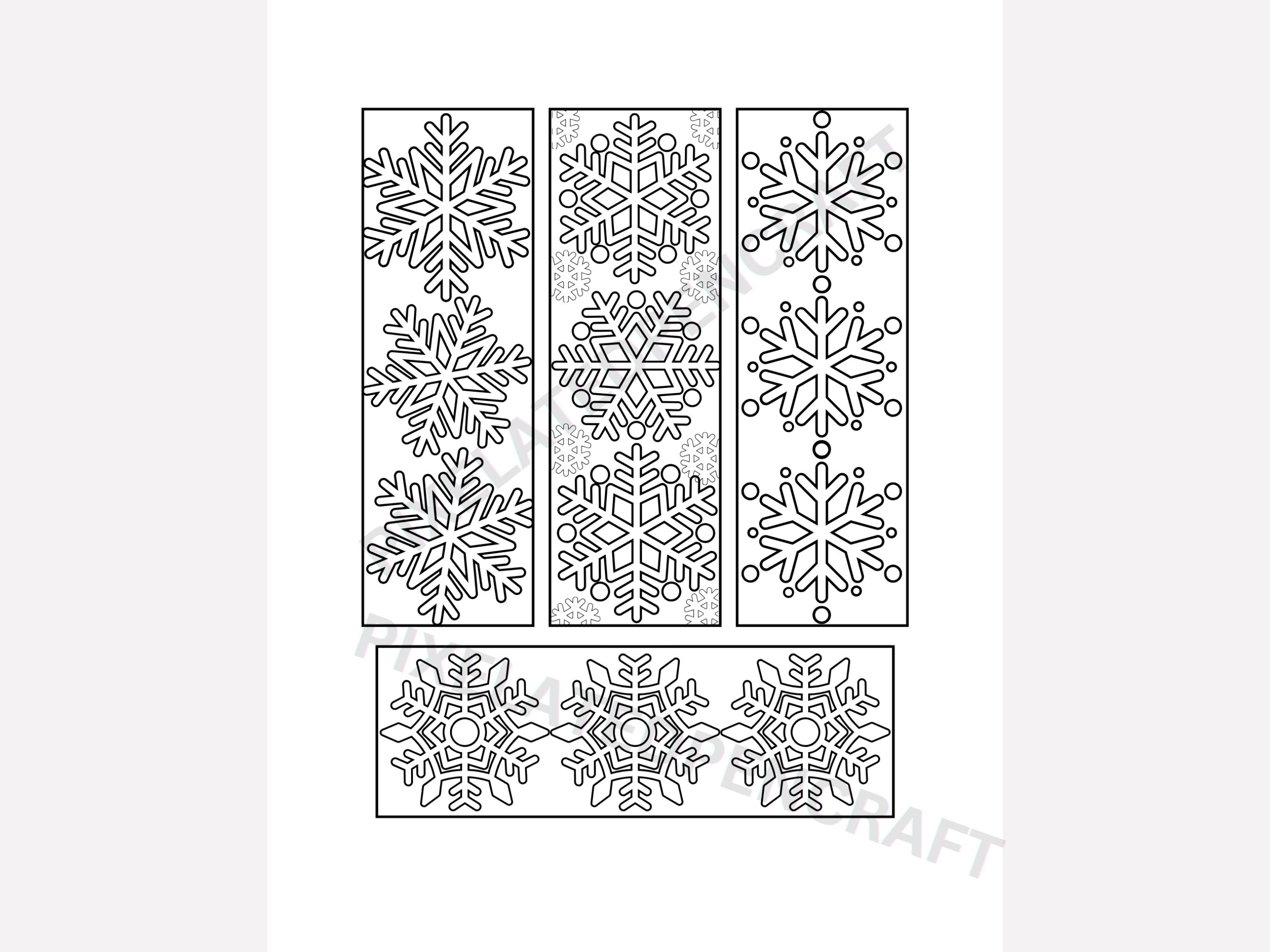 Printable Christmas Coloring Bookmarks: DIY Holiday Activity (PDF) - Etsy