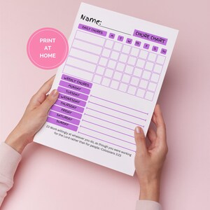 Complete Chore Chart System for Kids Daily and Weekly Chores and ...