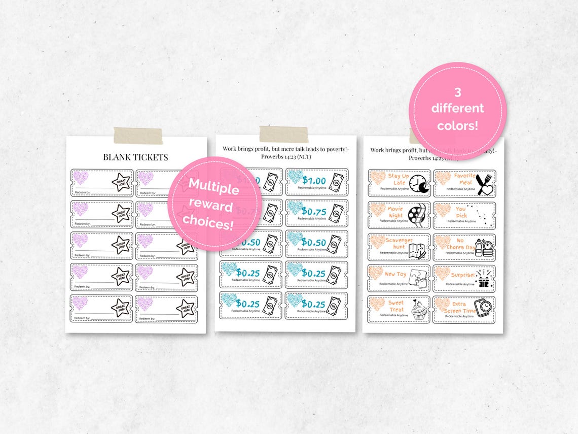 Complete Chore Chart System for Kids Daily and Weekly Chores and ...