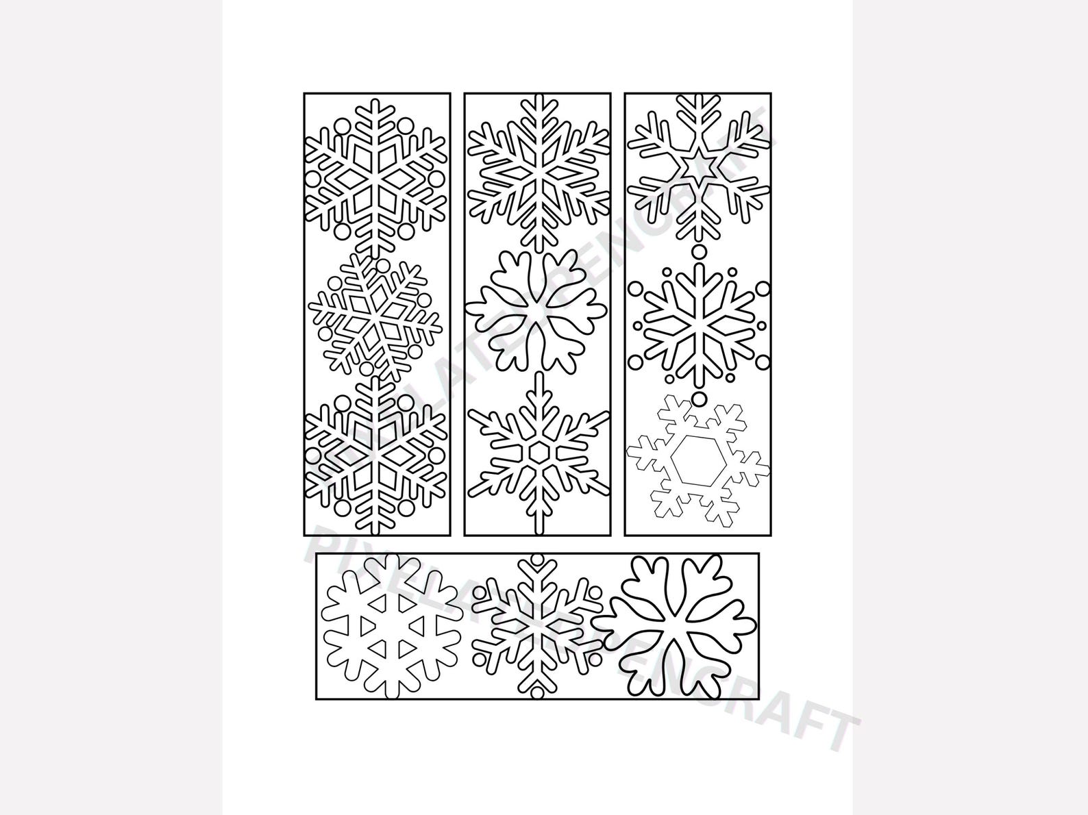 Printable Christmas Coloring Bookmarks: DIY Holiday Activity (PDF) - Etsy