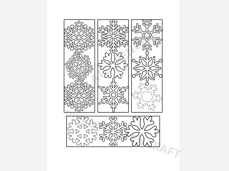 Printable Christmas Coloring Bookmarks: DIY Holiday Activity (PDF) - Etsy