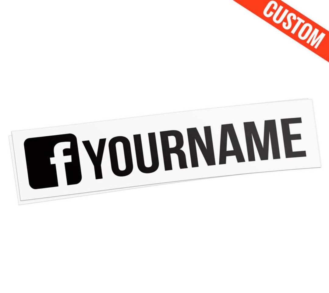 Custom Facebook Tag Car Decal, Window Sticker, Free Shipping! - Etsy