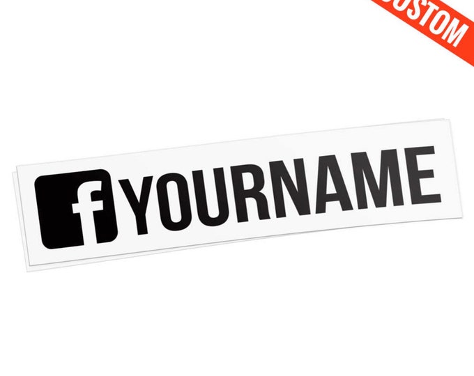 Custom Facebook Tag Car Decal, Window Sticker, Free Shipping! - Etsy