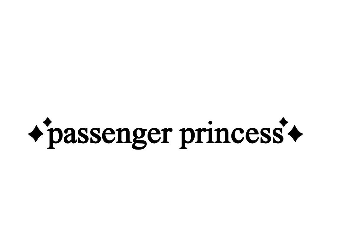 Passenger Princess - Car Decal - Window Sticker - FREE SHIPPING! - Etsy