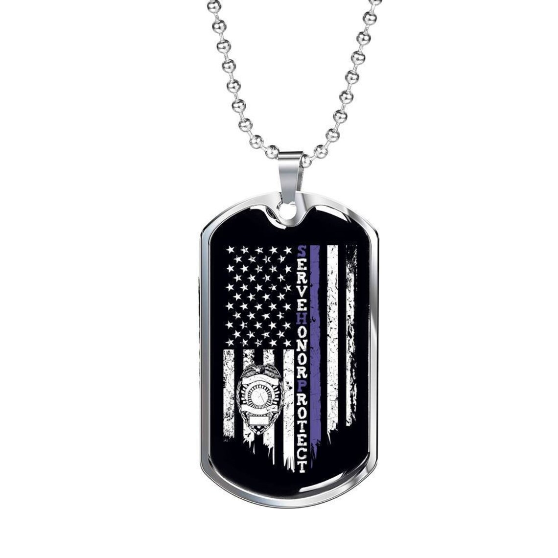 Police, Officer, Patriot Military Dog Tag Pendant, Serve Honor Protect ...