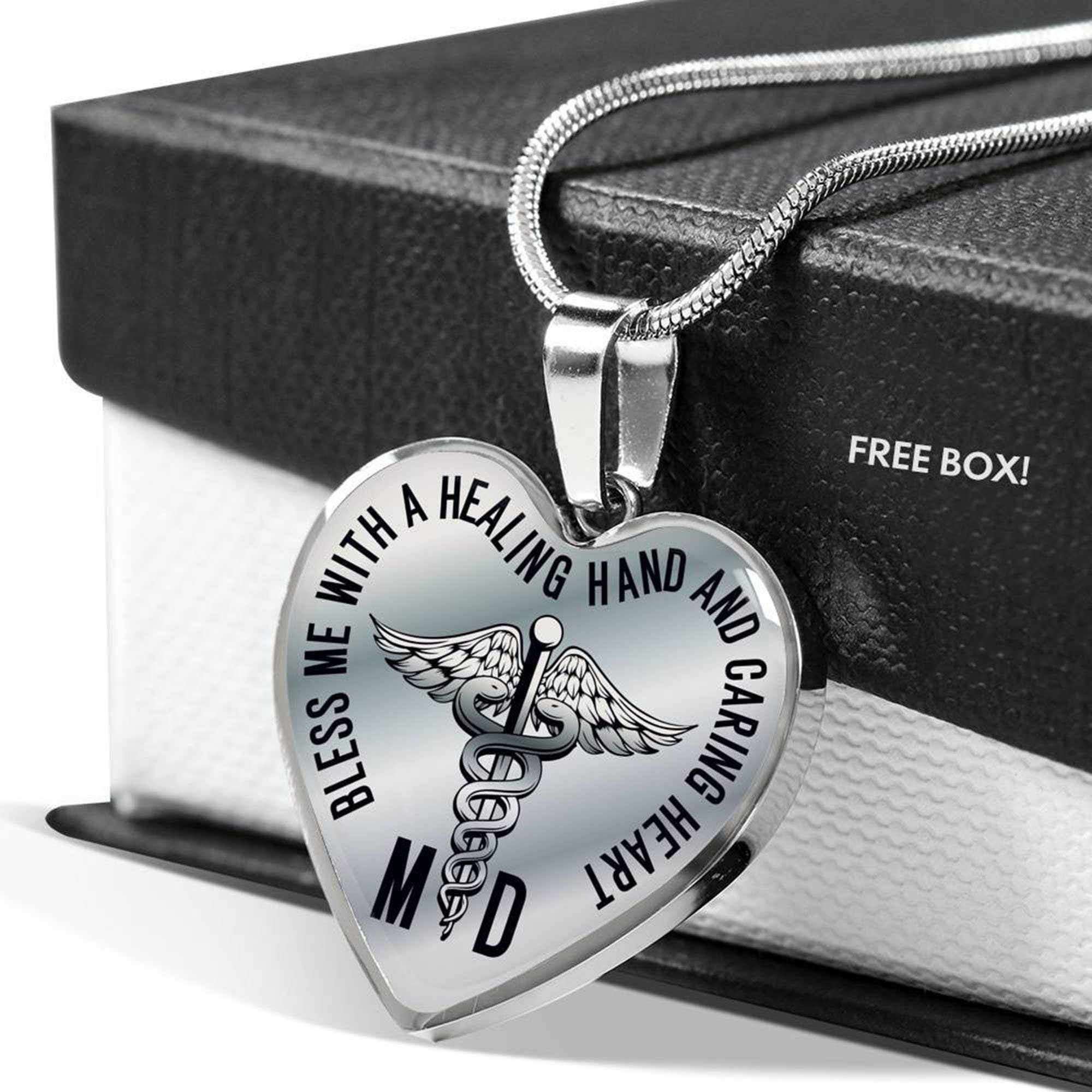 Medical Doctor Necklace MD Necklace Med Student - Etsy