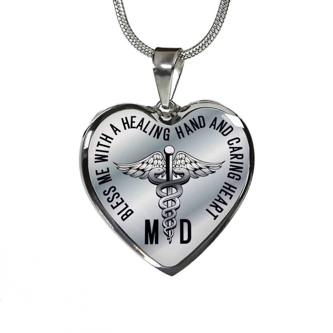Medical Doctor Necklace MD Necklace Med Student - Etsy
