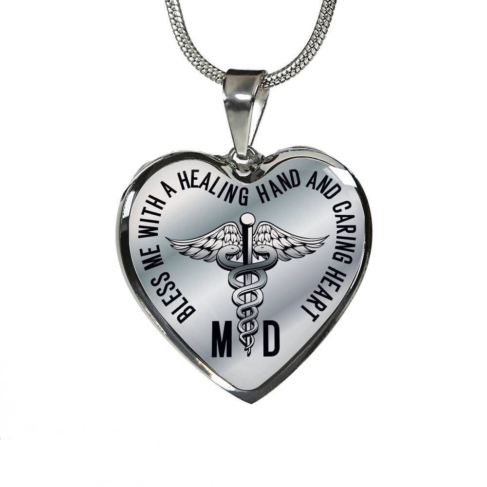 Medical Doctor Necklace MD Necklace Med Student - Etsy