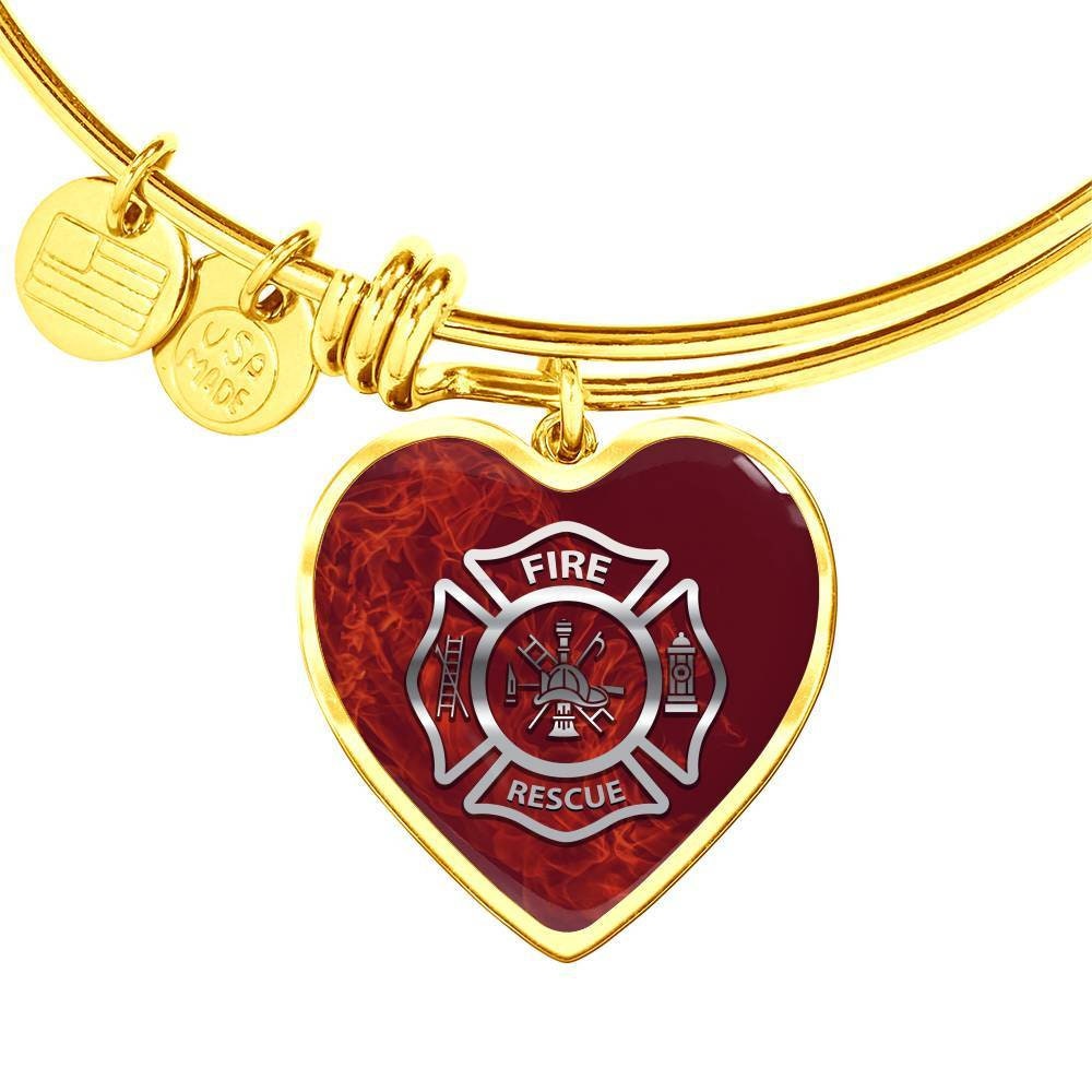 Fire Rescue Courage Honor 18K Gold Bracelet, Firefighter Bracelet, EMT ...