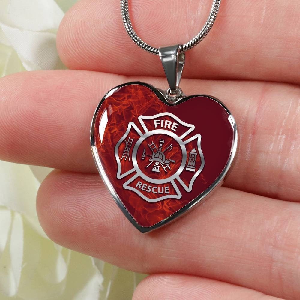 Fire Rescue Courage Honor Necklace, Firefighter Necklace,emt Necklace ...