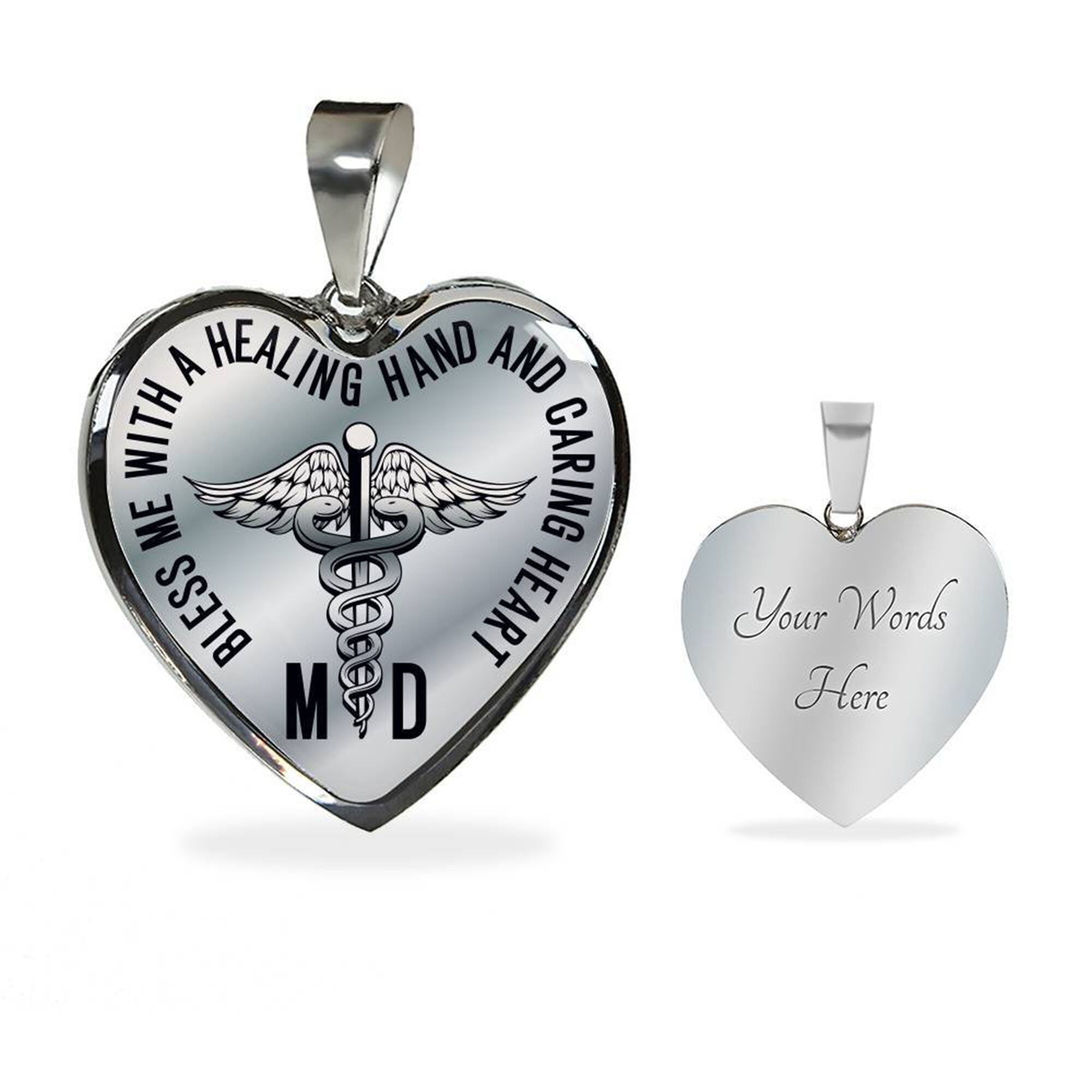 Medical Doctor Necklace , MD Necklace, Med Student Gift,physicians ...