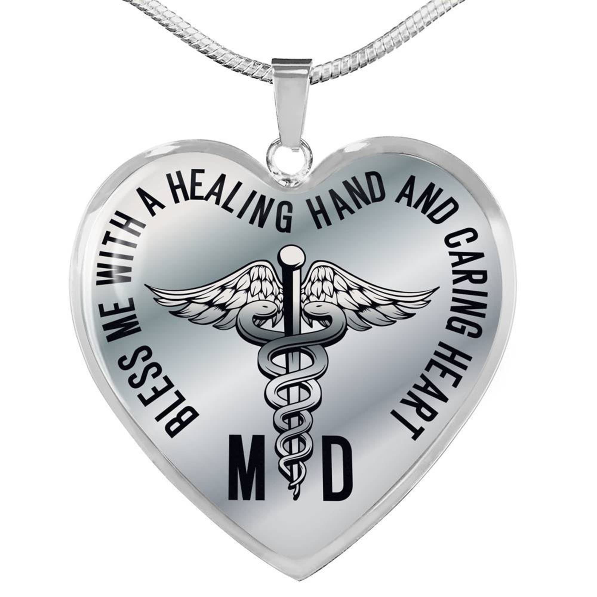 Medical Doctor Necklace MD Necklace Med Student - Etsy
