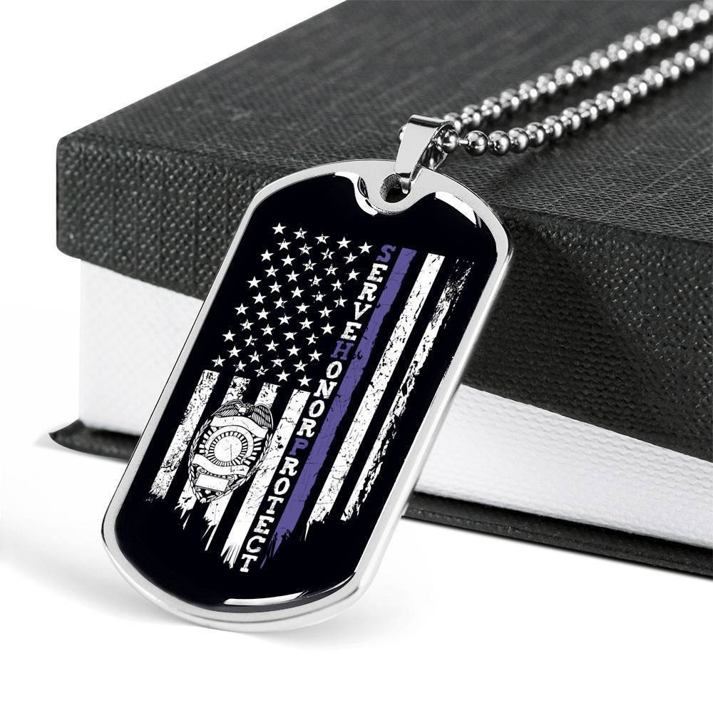 Police, Officer, Patriot Military Dog Tag Pendant, Serve Honor Protect ...