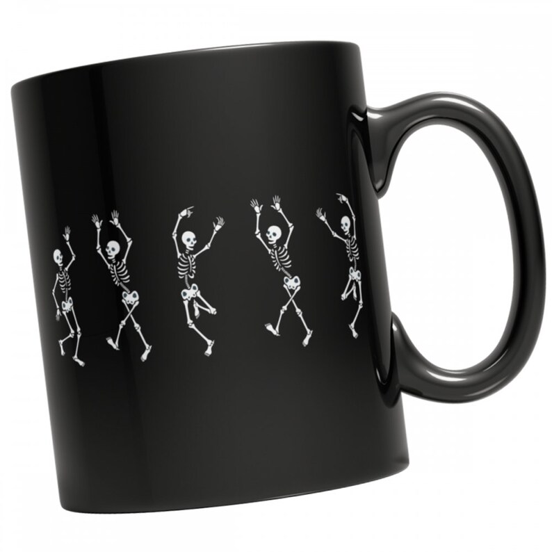 Dancing Skeleton Mug, Skeleton Mug, Halloween Coffee Cup, Fall Mug ...