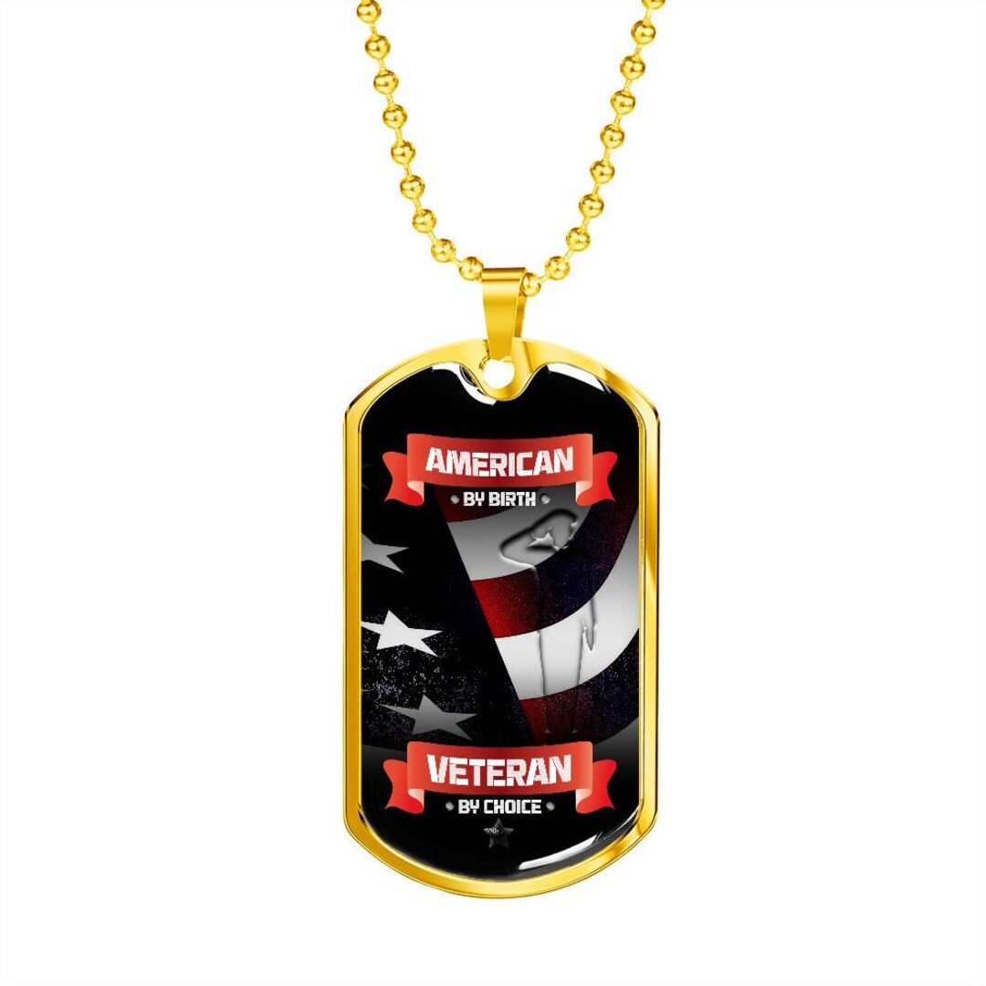 Veteran Dog Tag, American by Choice Veteran by Choice Necklace, Gift ...