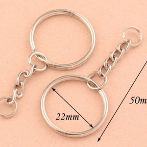 22mm Silver Round Split Key Rings Key Chain Clasp Supplies,o Ring Loop ...