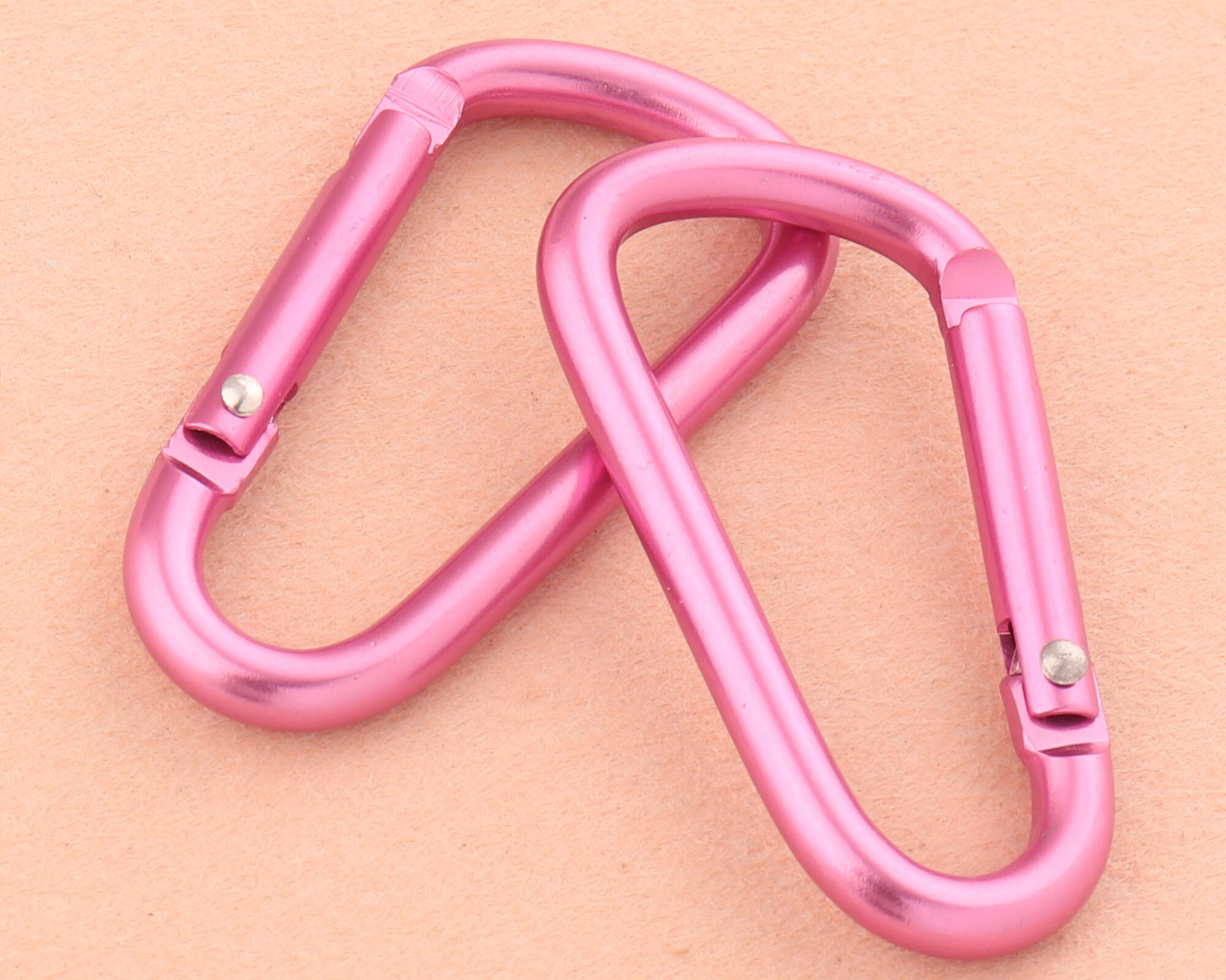 Pink Carabiner D Buckle3825mm Climbing Keychain Clipkey - Etsy