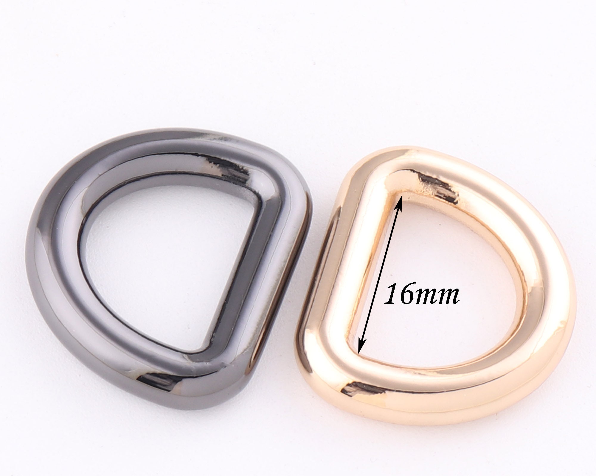 16mm Silver D Ring Slide Adjustable Buckles Loopmetal D Rings - Etsy