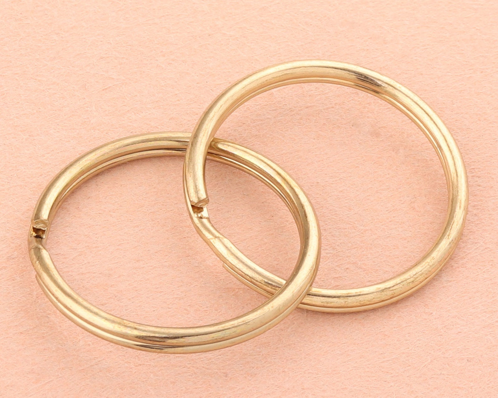 25mm gold round split Key Rings Key Chain clasp SuppliesO | Etsy