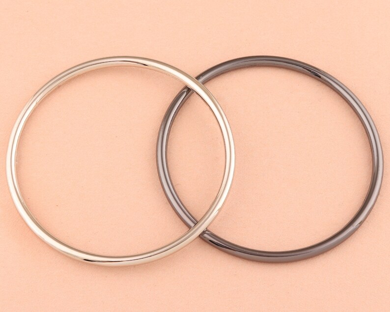 90mm Metal O Rings Welded Metal Loops Silver Round Formed - Etsy