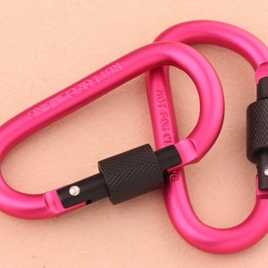 Pink Carabiner D Buckle,4062mm Climbing Keychain Clip,key Ring Clasp ...