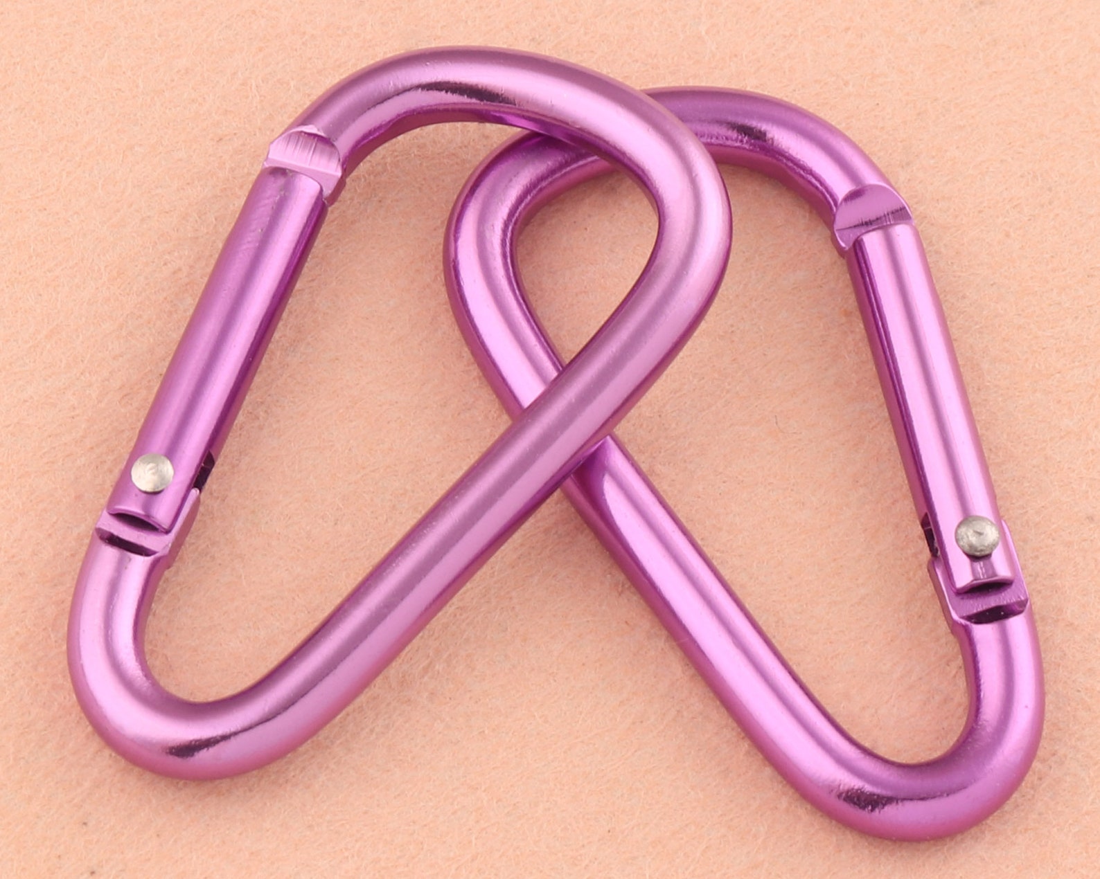 Purple Carabiner D Buckle3825mm Climbing Keychain Clipkey - Etsy