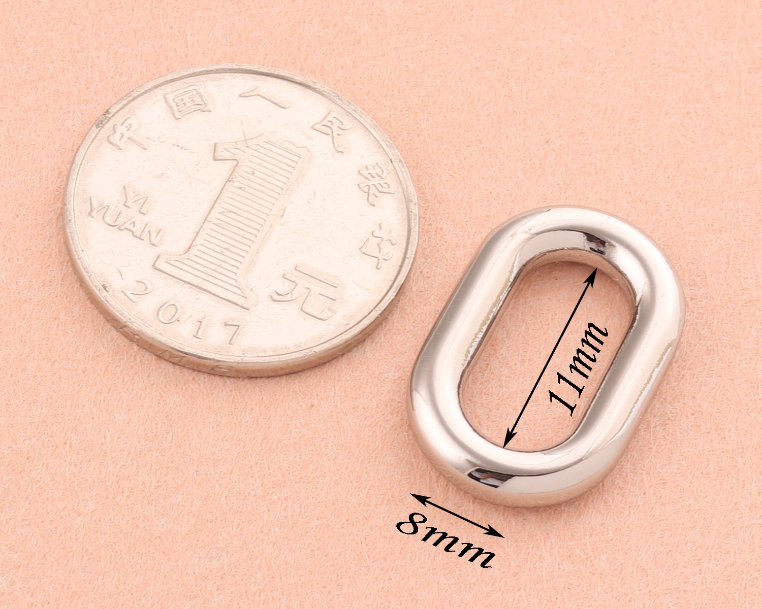 17mm Oval Adjuster Buckle Slide Buckles ringMetal loop Purse | Etsy