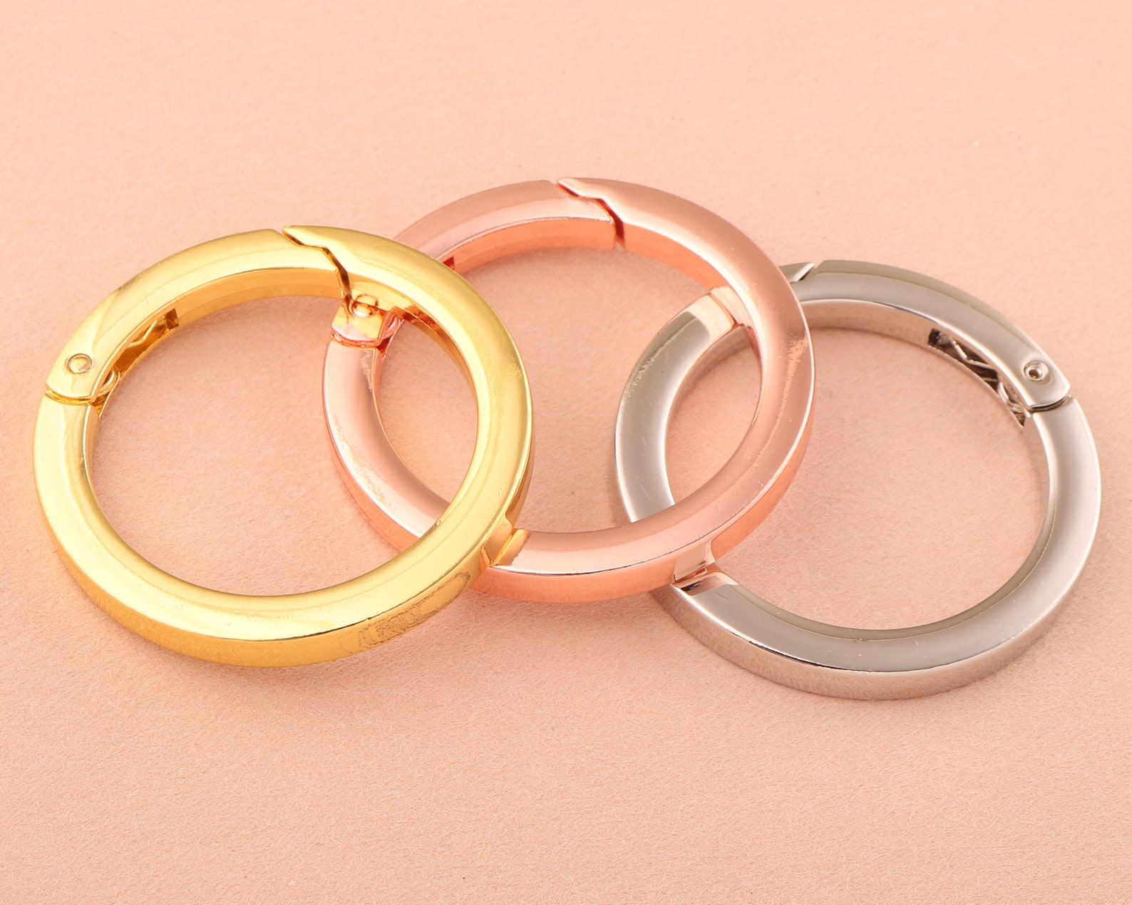 33mm Spring Round Ring Gate Spring Snap Hook Gate Silver O - Etsy