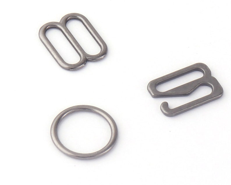 10mm Gunmetal Metal Mini Swimsuit Bra Strap G Hooks - Etsy