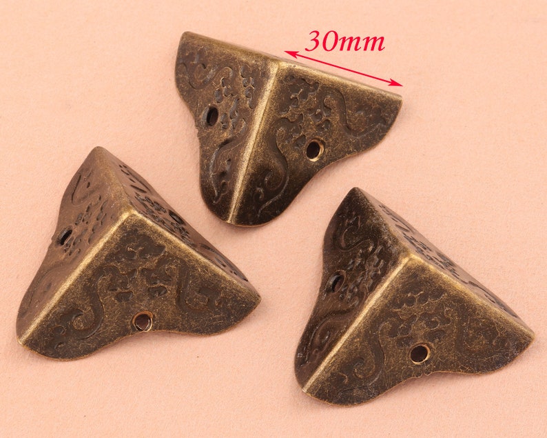 30mm Bronze Metal Corner Protection Corners Vintage Box Corner - Etsy