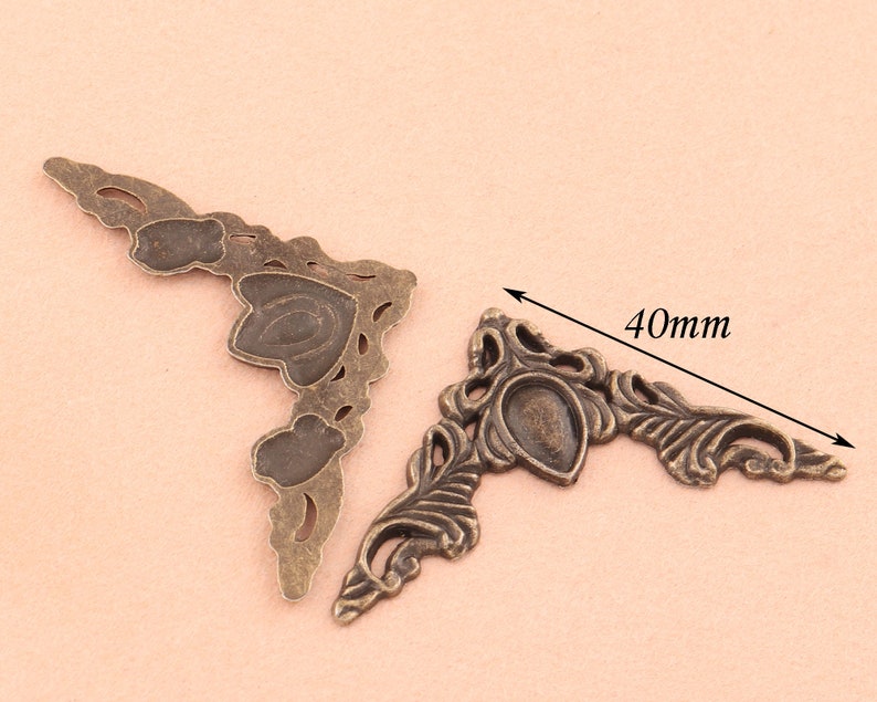 40mm Bronze Metal Corner Protection Corners Vintage Box Corner - Etsy