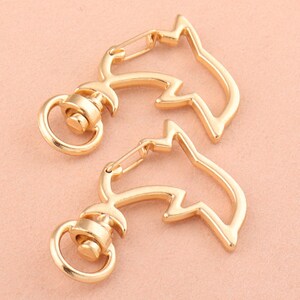 9mm Swivel Clasp Claw,gold Dolphin Swivel Hook Dog Hook,swivel Clasps ...