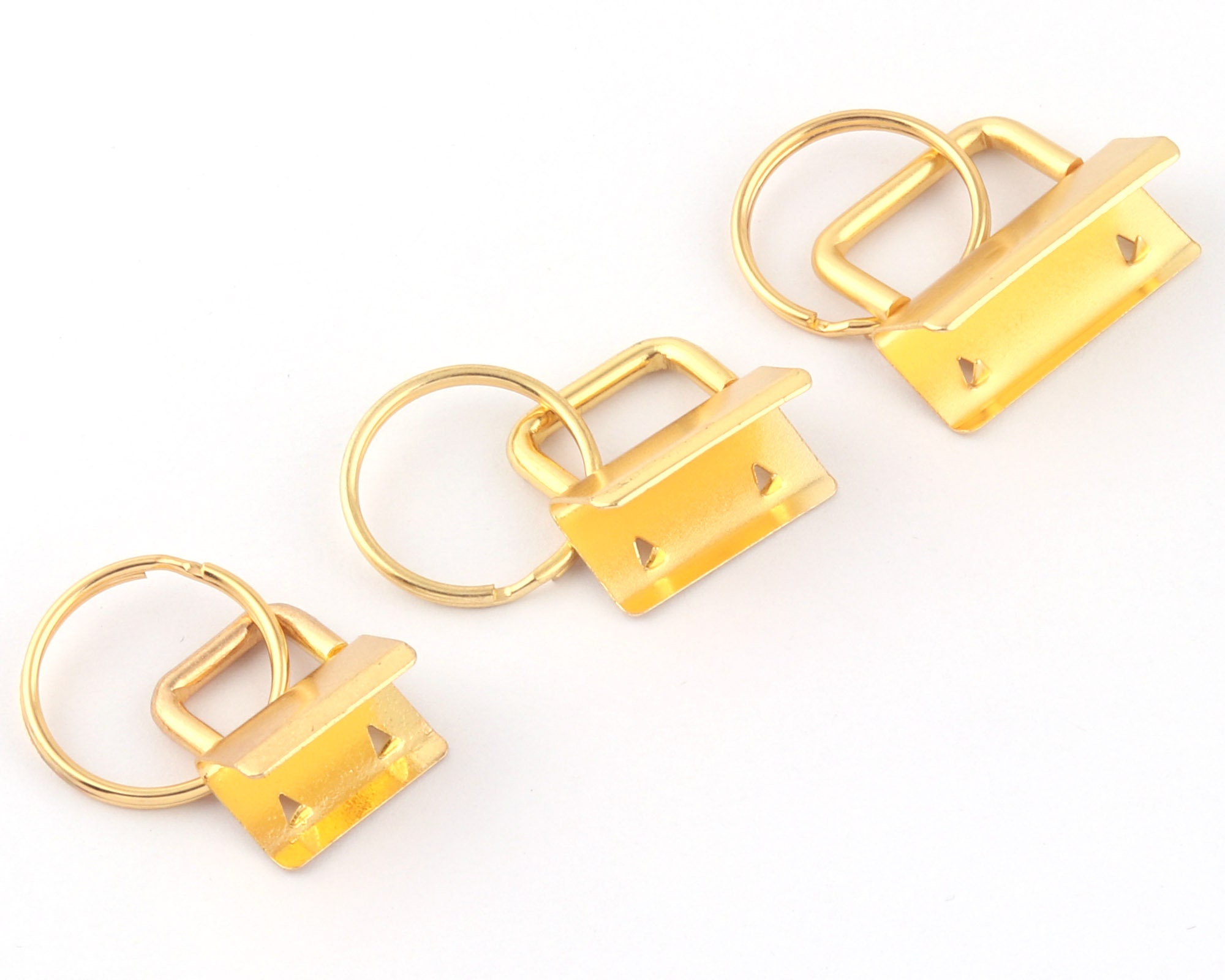 20-32mm Gold Key Fob Hardware With Key Rings Sets Metal | Etsy