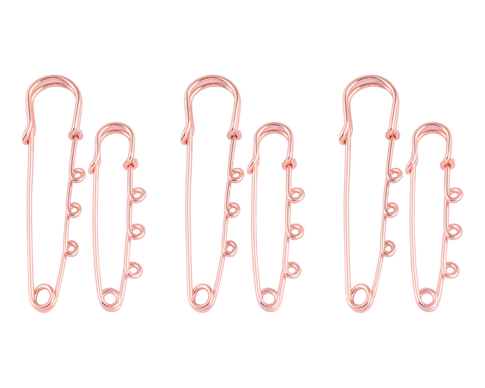 Rose Gold Large Safety Pins Metal Safety Jewelry Pin Brooch | Etsy
