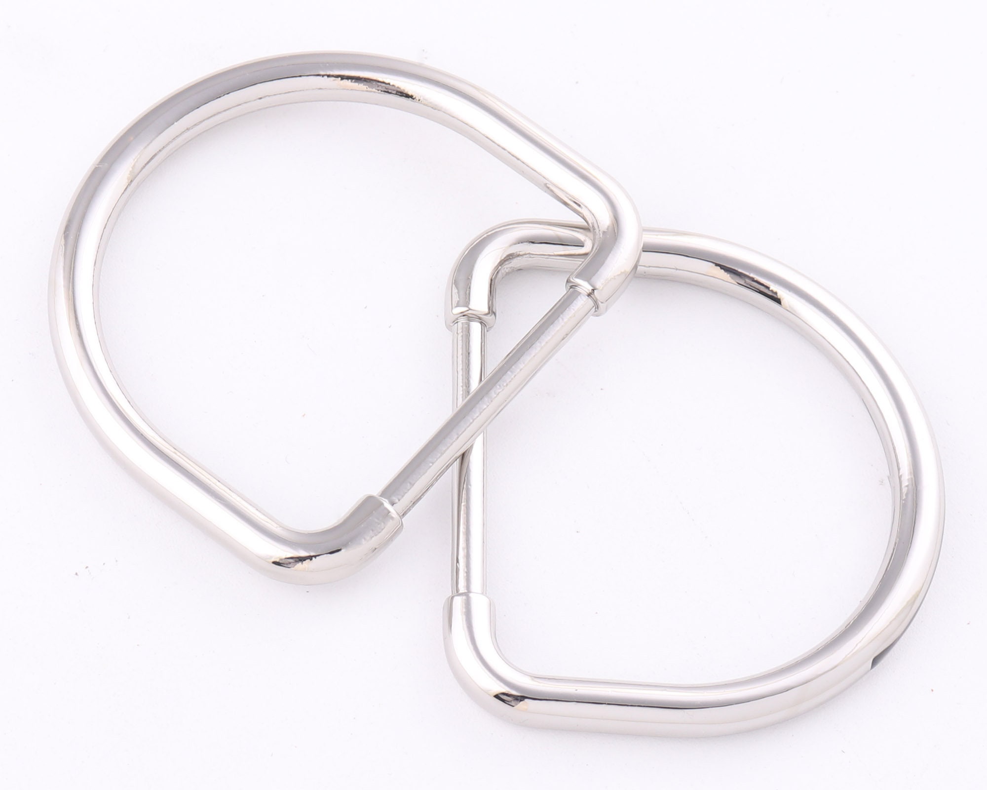 42mm Silver D Ring slide adjustable buckles LoopMetal D rings | Etsy