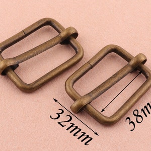 38mm Metal Belt Buckles Sliding Buckle,bronze Buckle Strap Purse Buckle ...