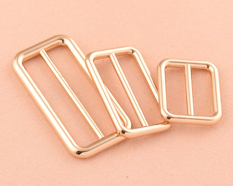 Light Gold Adjustable Belt Buckle Slide Round Bucklesmetal - Etsy