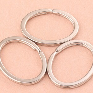 Silver Oval Split Key Rings Key Chain Supplies,o Round Ring Loop ...