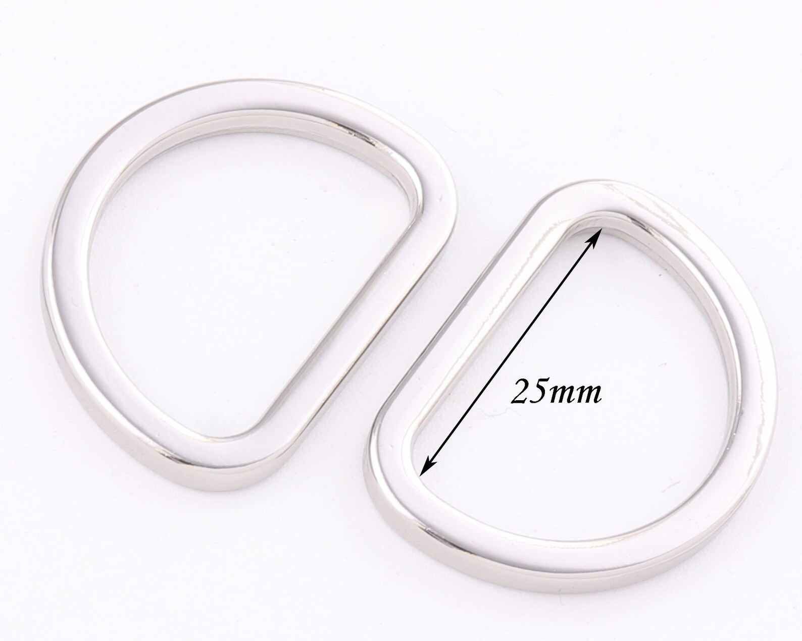 25mm Silver D Ring Slide Adjustable Buckles Loopmetal D Rings | Etsy