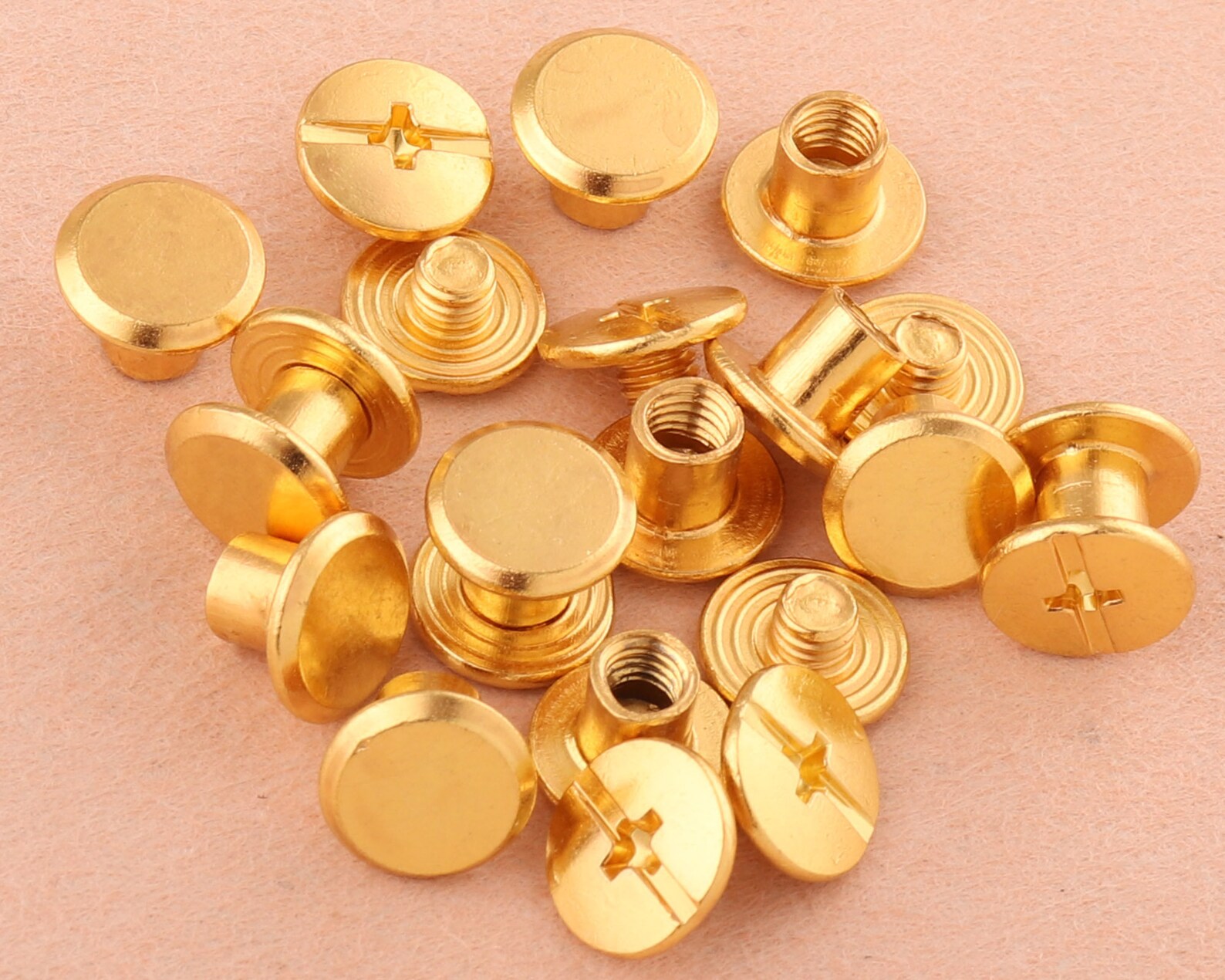 89mm Gold Screw Rivets Metal Button Screw Back Studs Screw | Etsy