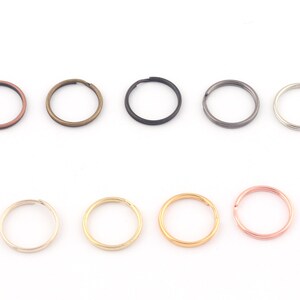 20mm Rose Gold Round Split Key Rings Key Chain Jewelry Charm Clasp ...