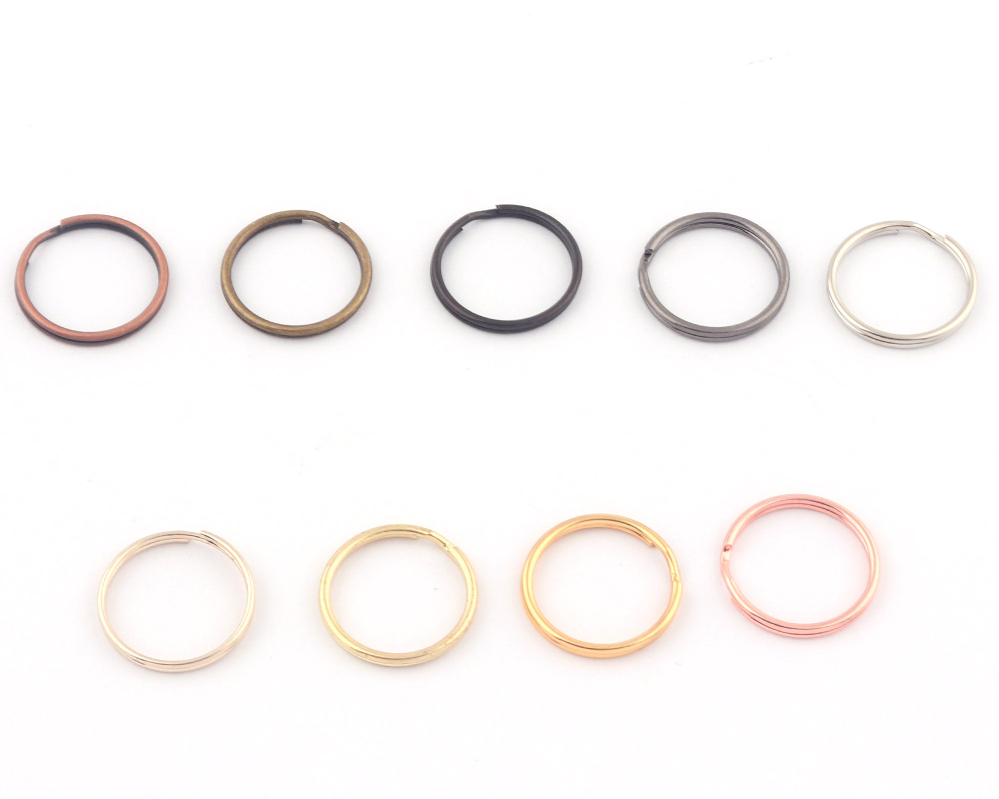 20mm Rose Gold Round Split Key Rings Key Chain Jewelry Charm - Etsy