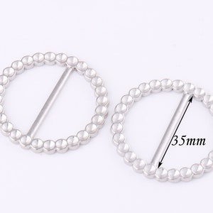 35mm Silver Adjustable Belt Buckle Slide Round Bar - Etsy