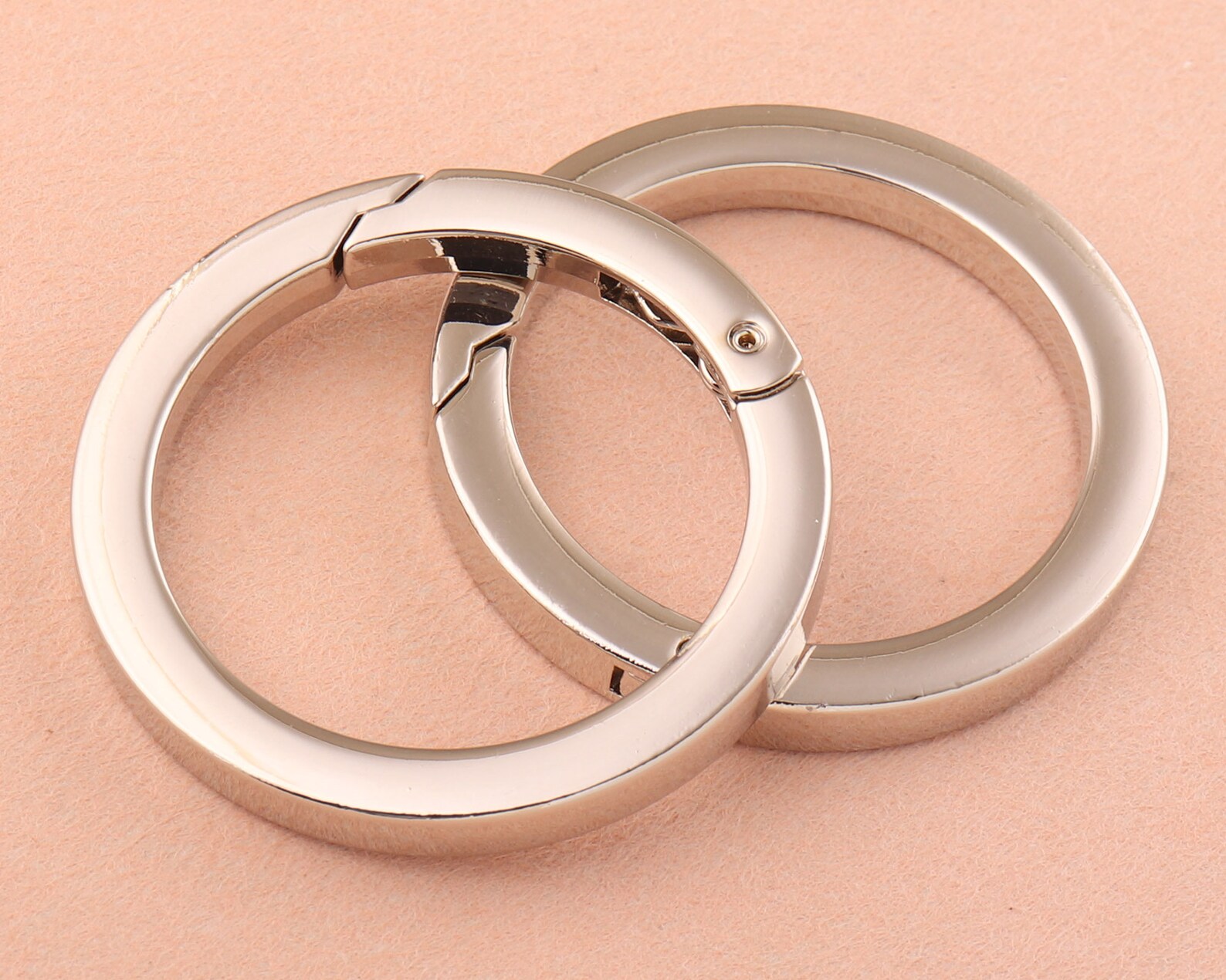 33mm Spring Round Ring Gate Spring Snap Hook Gate Silver O - Etsy
