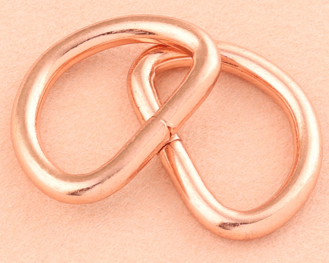 20mm Rose Gold D Ring Slide Adjustable Buckles Loop,metal D Rings Belt ...