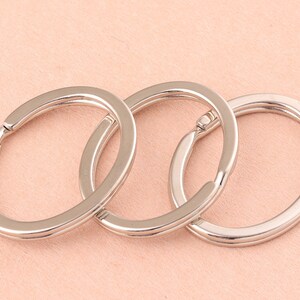 Silver Oval Split Key Rings Key Chain Supplies,o Round Ring Loop ...