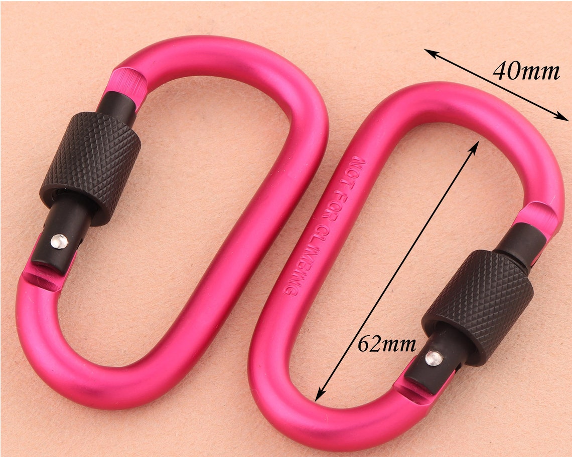 Pink Carabiner D Buckle4062mm Climbing Keychain Clipkey - Etsy