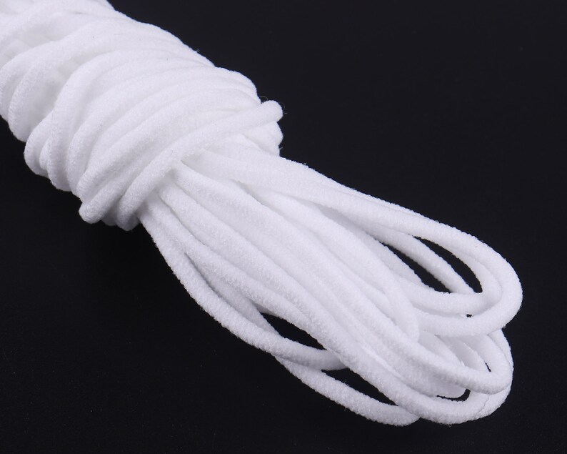 2mm White Round Mask Elastic Cord for Face Mask Stretch Cord - Etsy