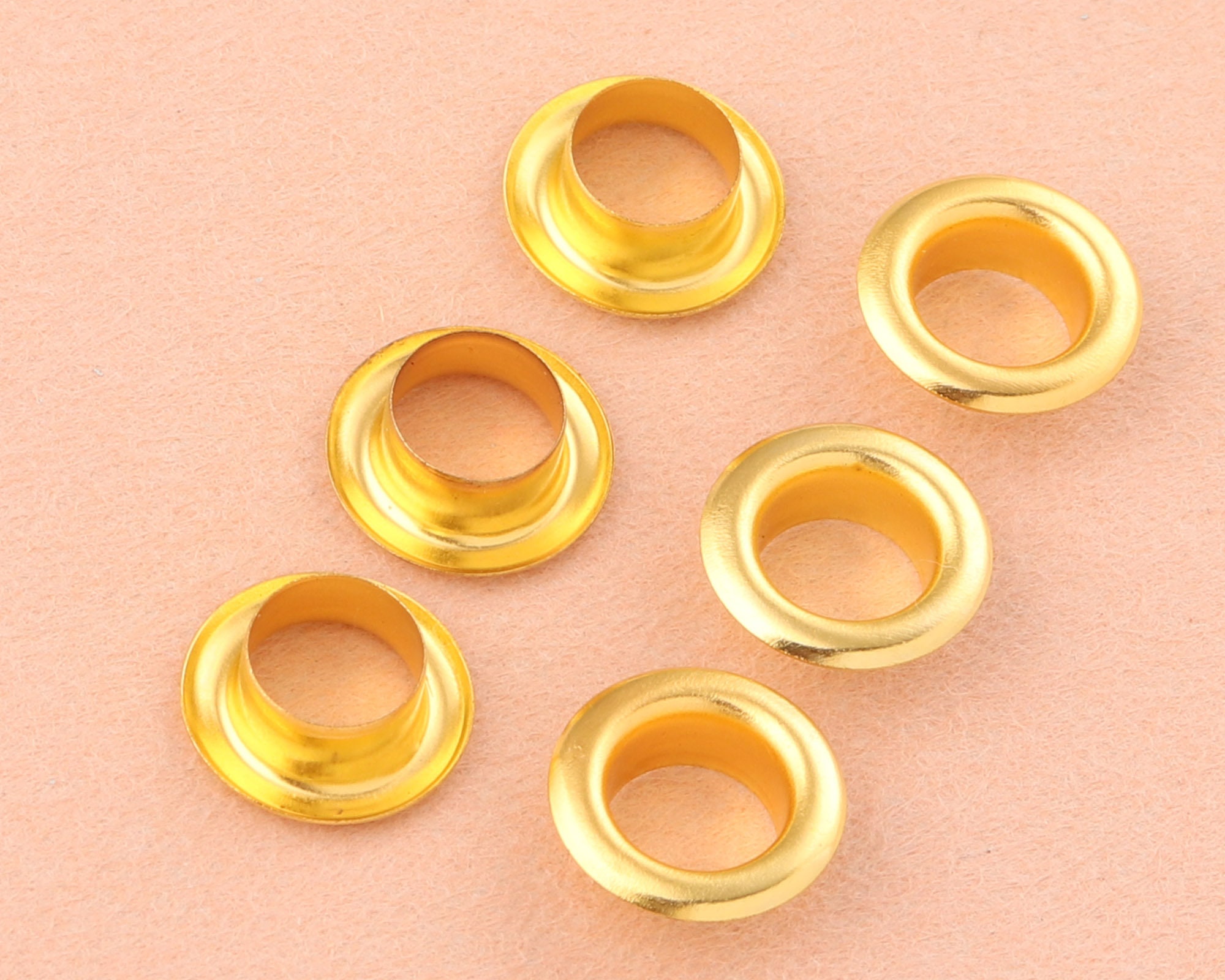 8mm gold eyelets grommets with washers Metal Grommets rivets | Etsy