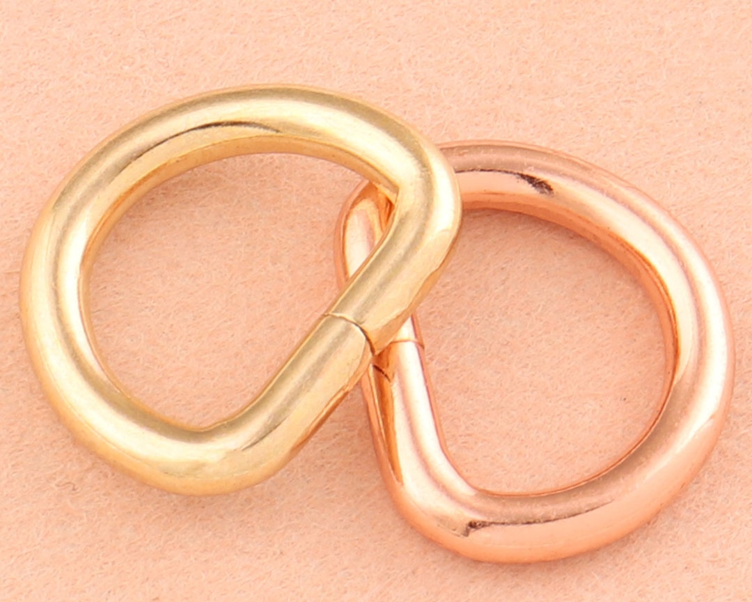 14mm Rose Gold D Ring Slide Adjustable Buckles Loop,metal D Rings Belt ...